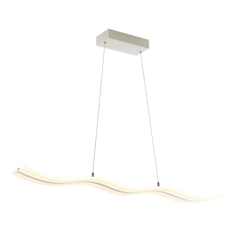 Modern Chandelier LED Light Linear Suspension Wave 40 Watt – Greentekes
