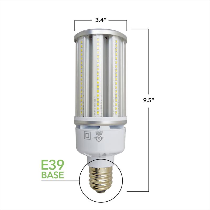 54W LED Corn Light Bulb – Replacement for Fixture 250W MH/ HPS/ HID – 5 ...